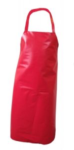 Red Supertouch PVC Aprons 122cm Long (Ties Sold Seperately) - Sybron