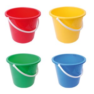 Plastic bucket red 10ltr - Sybron