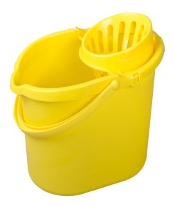 Lucy Plastic Mop Bucket with Wringer 14 Litres Yellow - Sybron