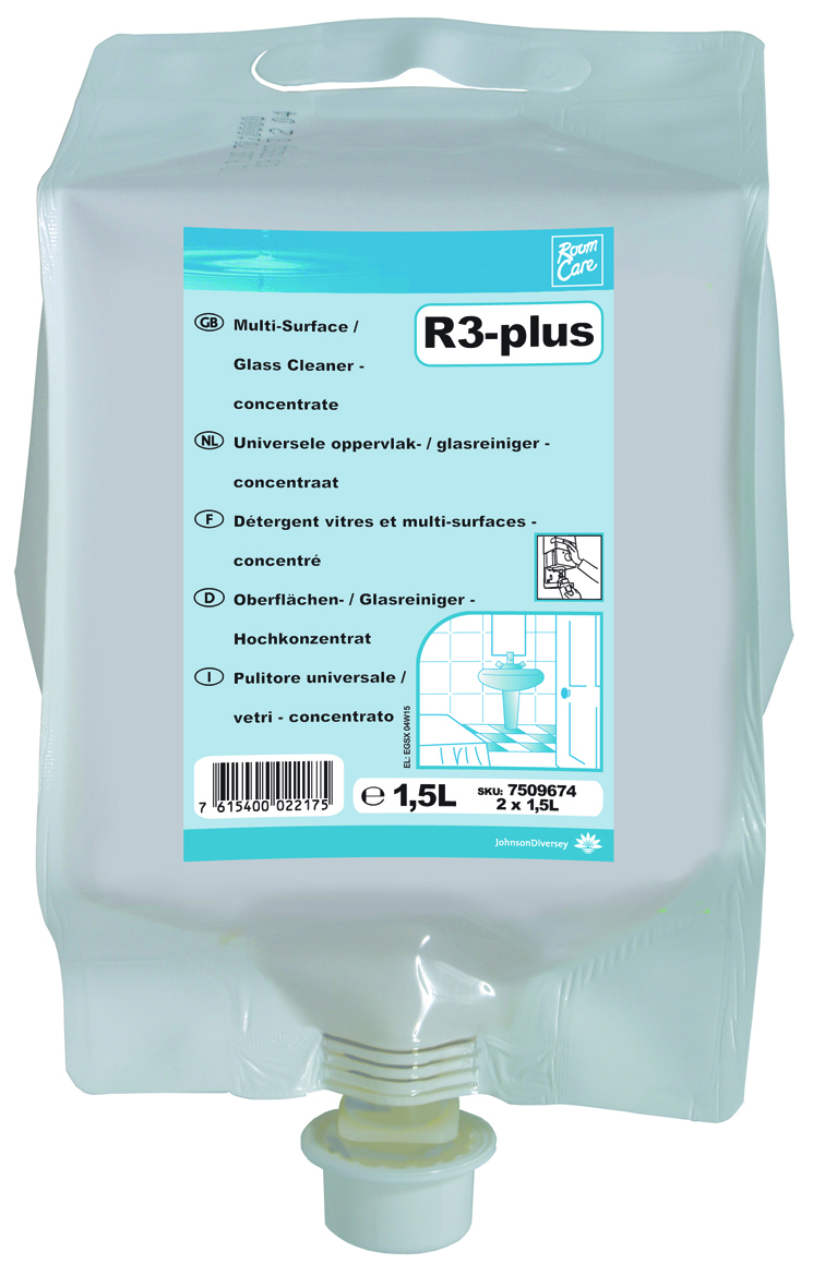 Room Care R3 Plus Concentrated Glass and Multi Surface Cleaner 1.5 ...