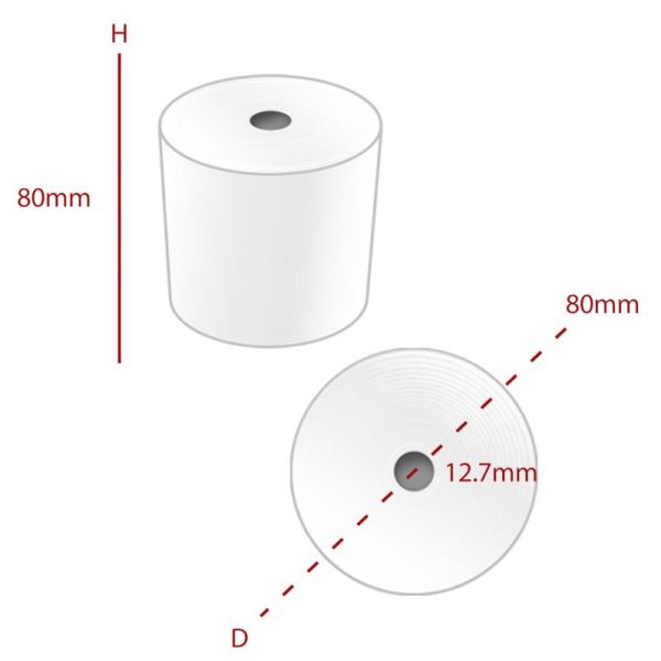 Thermal 80 x 80mm Till Roll - Sybron